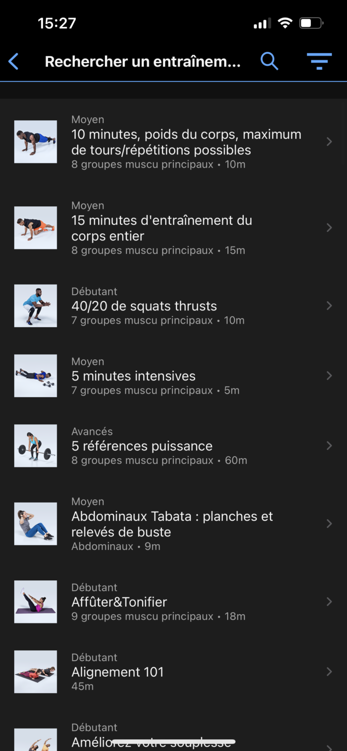 Faire de la musculation avec Garmin