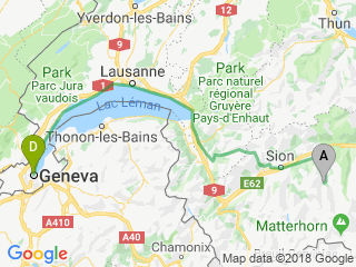 Geneve -Grimentz Via Vilars-Gryon