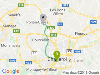 Charleroi-Sud - Luttre par le canal