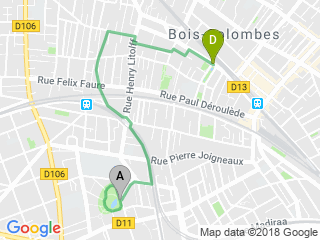 Bois Colombes - Parc des BruyÃ¨res par coulÃ©e verte